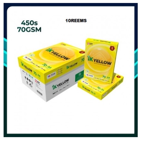 IK YELLOW A4 Paper 70gsm 450 Sheets - 10 Reams | Shopee Malaysia