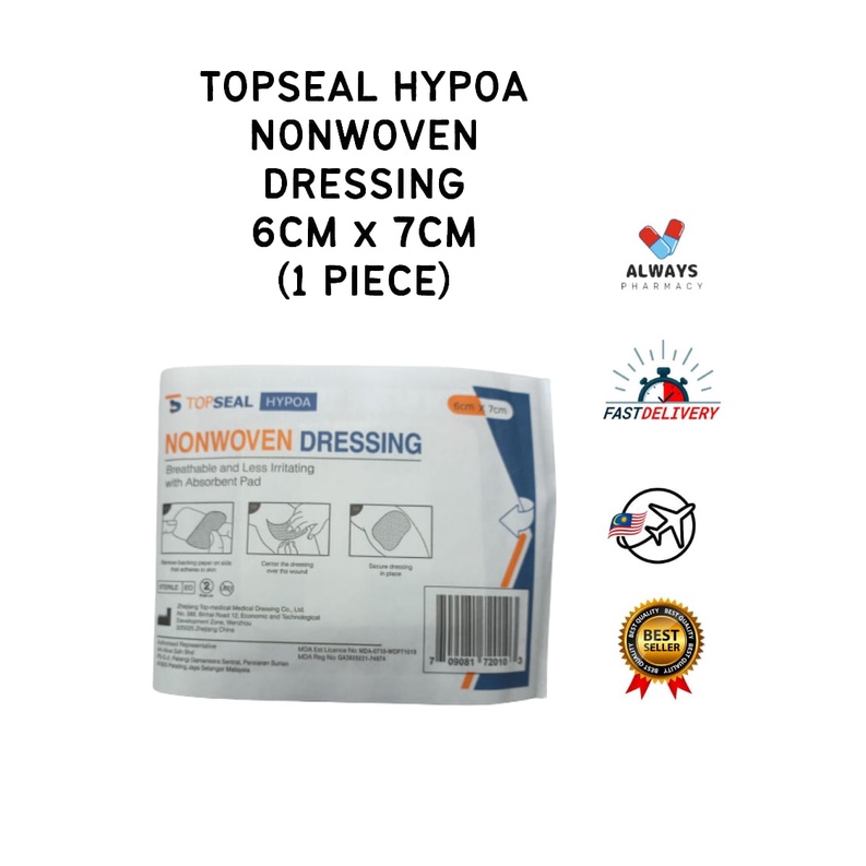 TOPSEAL HYPOA NONWOVEN DRESSING (6cm x 7cm) | Shopee Malaysia