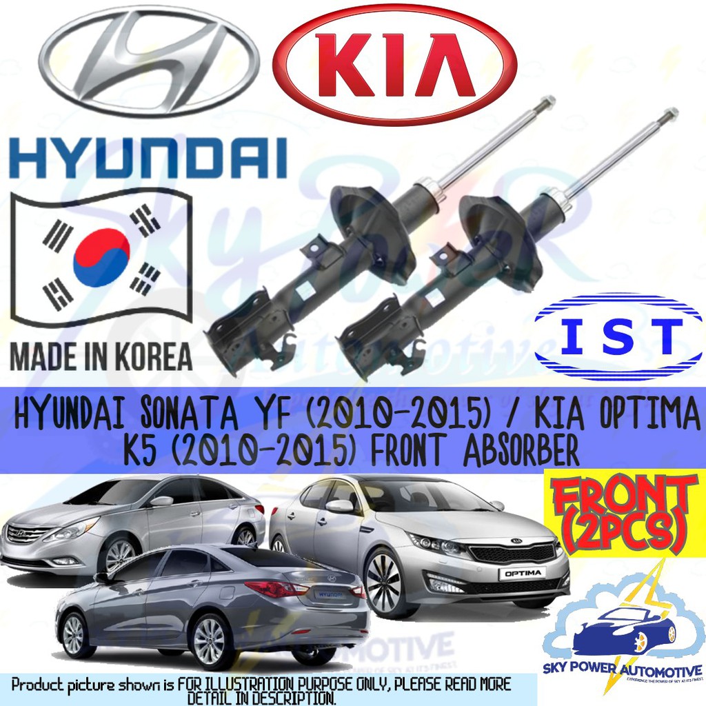 HYUNDAI SONATA YF / KIA OPTIMA K5 (2010-2015) 100% ORIGINAL (KOREA BRAND IMPORTED) IST SHOCK ...