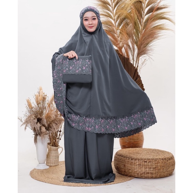 Telekung Putih Hitam Cotton Sejuk/Kain Solat Wanita Travel/Kain ...
