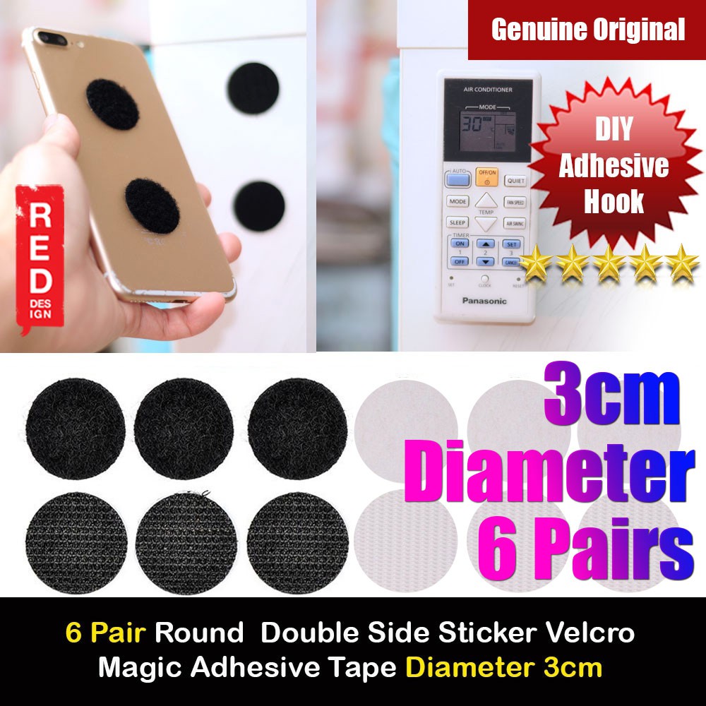 Round Double Side Sticker Self Adhesive Fastener Tape Velcro Tape Nylon ...