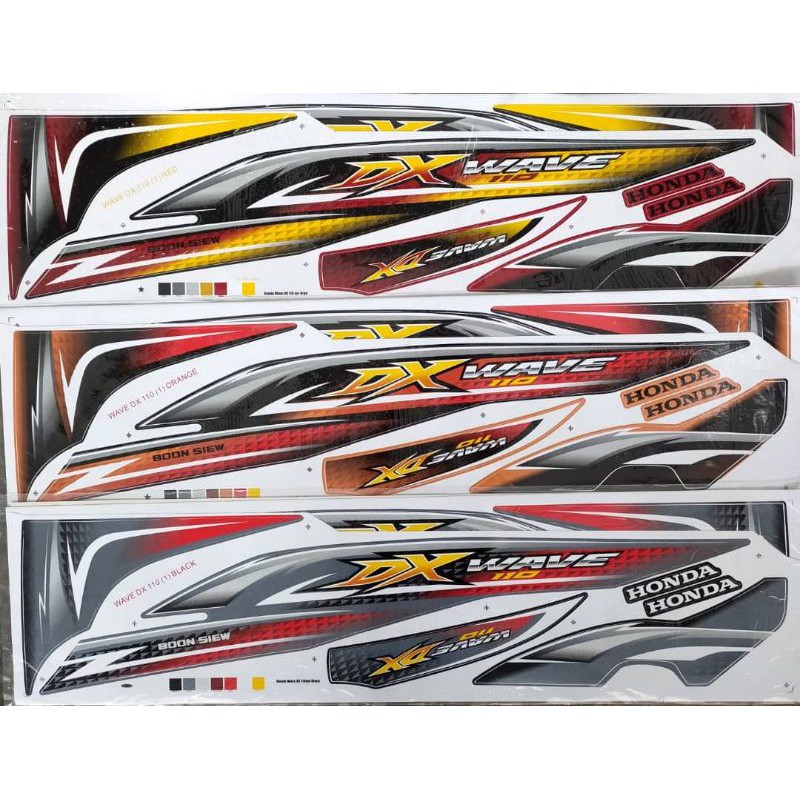 HONDA WAVE110 DX BODY STICKER | Shopee Malaysia