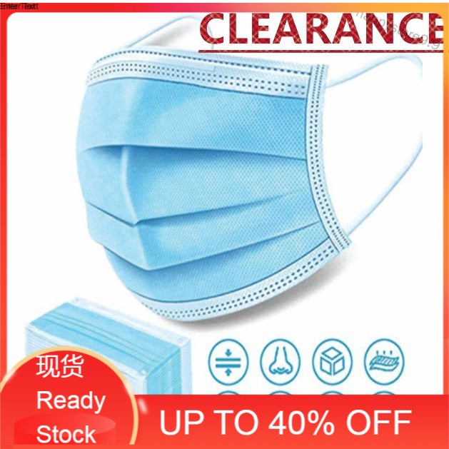 Face Mask Disposable Earloop 3ply Face Masks Civilian Face Mask Topeng ...