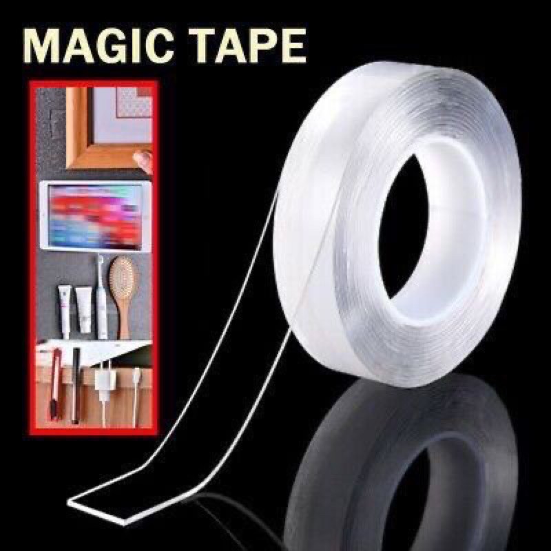 TRANSPARENT TAPE MAGIC nano tape, tape pelbagai jenis barang, lekat ...