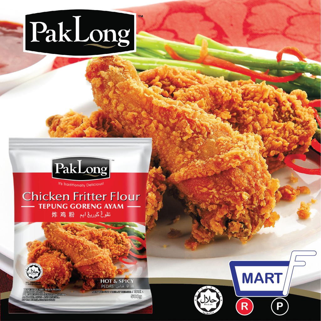 PAKLONG Chicken Fritter Flour HOT & SPICY 200g / 500g / 1kg (Tepung ...