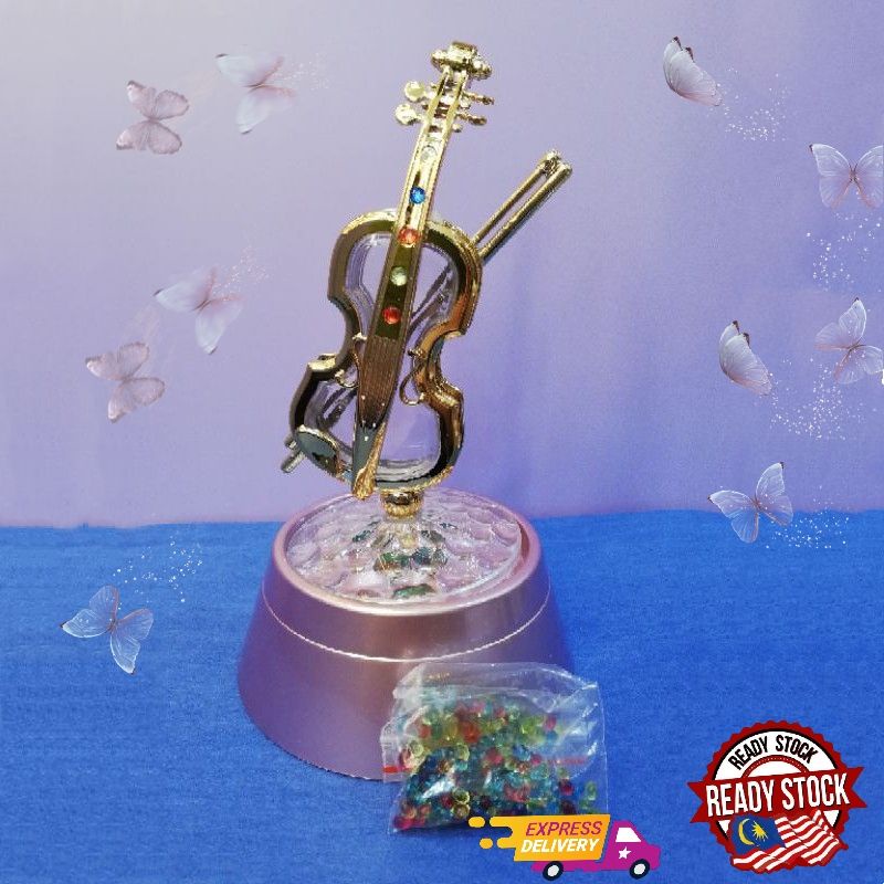 RABBIT / VIOLIN LED MUSIC BOX GIFT GIRLFRIEND BOYFRIEND HOME SWEET ...