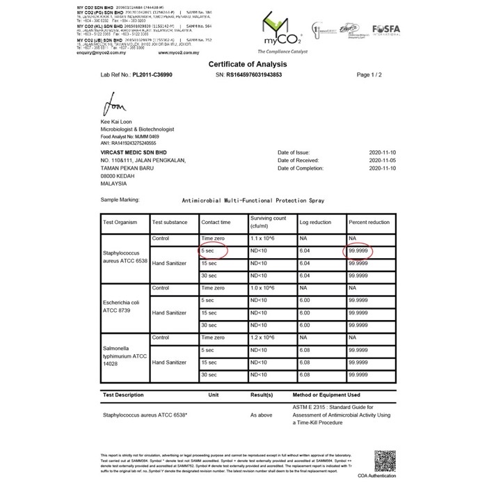 Vircast Medic Family Care Antimicrobial Multi-Functional Protection ...