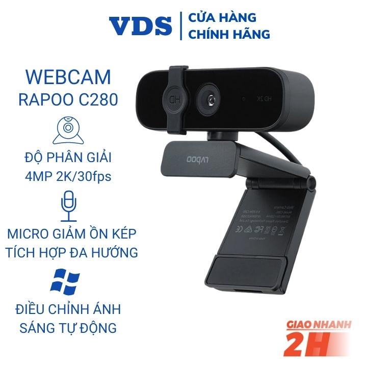 Rapoo C280 computer Webcam (2560 x 1440) 4MP 30fps with built-in noise ...