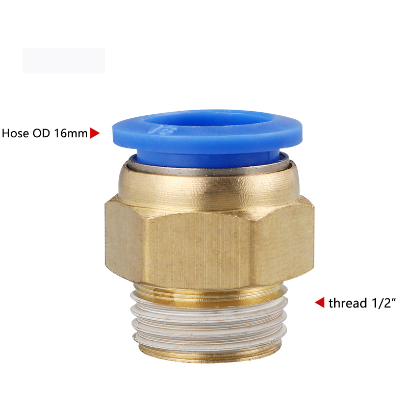 PC Pneumatic Fitting Push In Fittings Male Thread Quick Connector 4mm ...