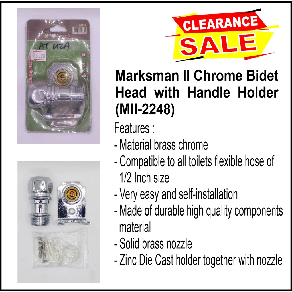 Marksman II Bidet Srpay Head with Handle Holder MII-2248 | Shopee Malaysia