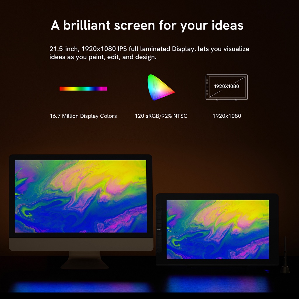VEIKK Studio VK2200 Pro Drawing Pen Display Graphic Monitor IPS Monitor ...