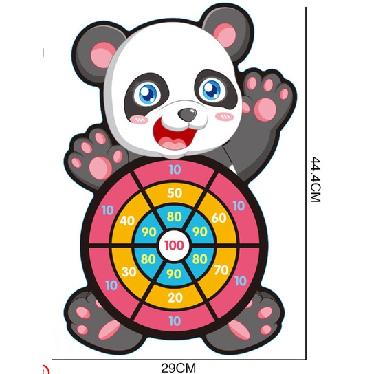 Kids Large Animal Dart Board with 3 Sticky Balls, Indoor Outdoor Multi ...