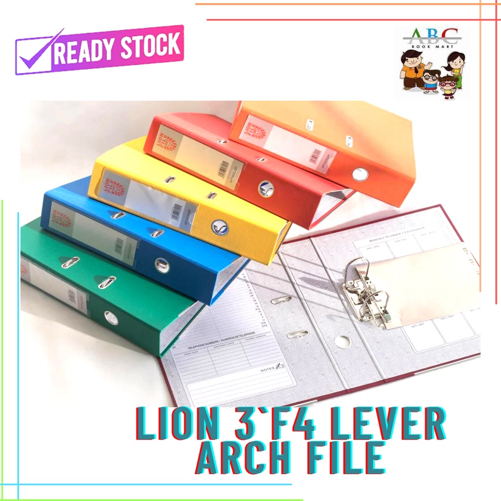 ( READY STOCK ) LION FILE 3" F4 LEVER ARCH FILE | Shopee Malaysia