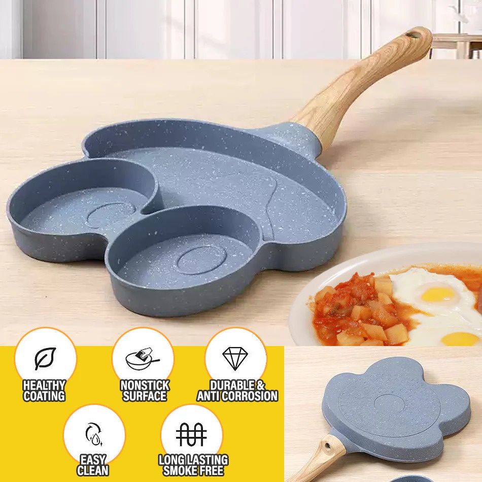 Feeton_homeware Nonstick Cute Frog Head Shape Frying Pan Skillet [ 3 ...