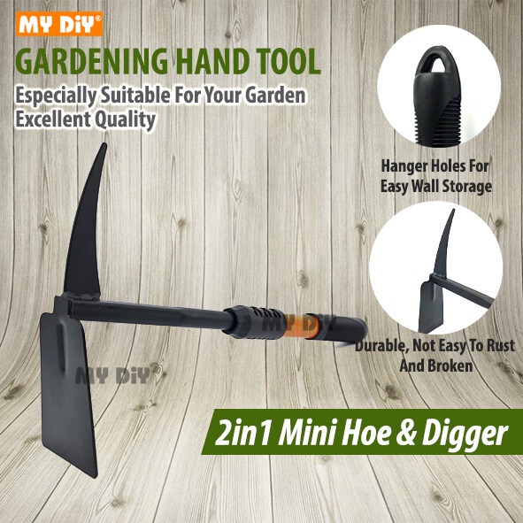 MYDIYHOMEDEPOT - Long Handle Garden Tool Set Mini Cangkul Spade Rake ...