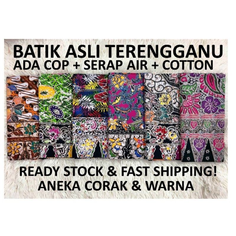 KAIN BATIK SARUNG TERENGGANU (ADA COP)RANDOM CORAK WARNA | Shopee Malaysia