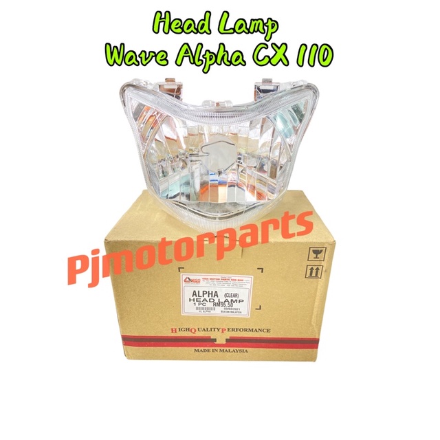 Honda Wave Alpha CX110 CX 110 - Front Head Lamp Light Lampu Depan Clear ...
