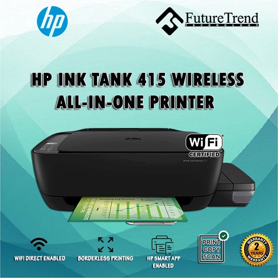 HP Ink Tank 415 All-In-One (Print,Scan,Copy) Wireless Refillable Ink ...