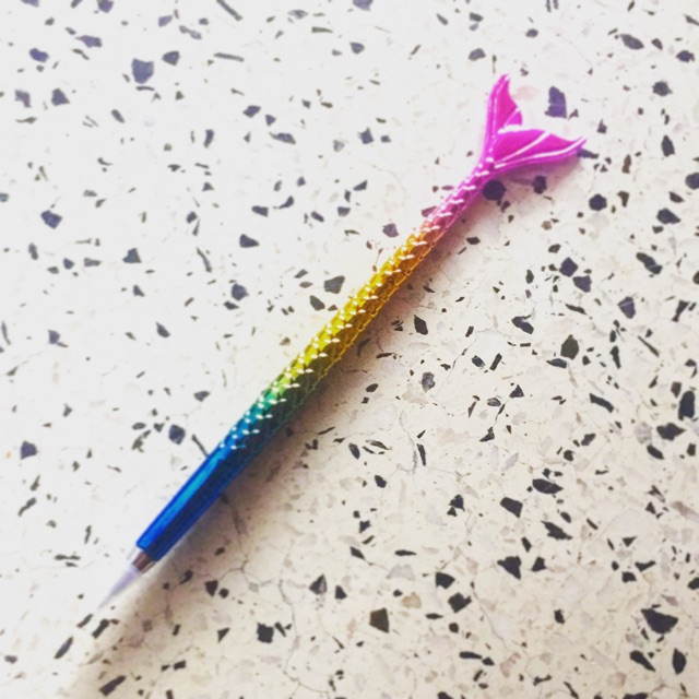 Rainbow Mermaid Tails Black ink Pen | Shopee Malaysia