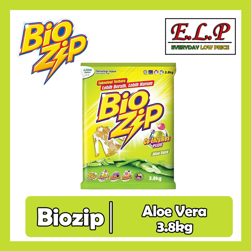 BIO ZIP Detergent Powder 3.8kg | Shopee Malaysia
