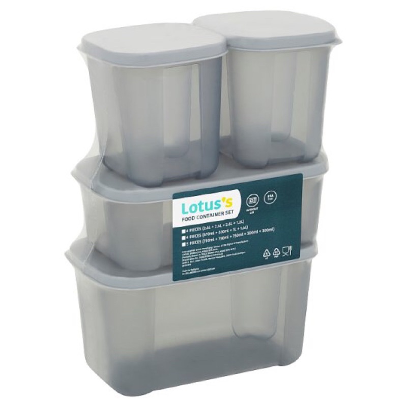 Set 4in1 Food Container Bekas Serbaguna 670ml 1l 1.6l | Shopee Malaysia