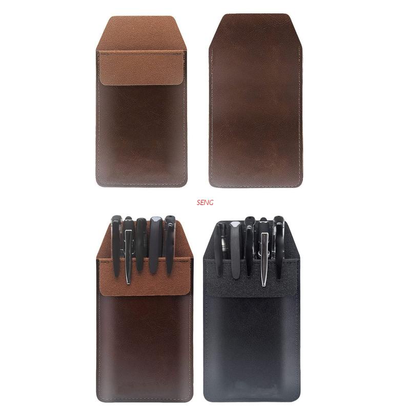 seng Retro Leather Pen Pouch Pen Holder Case Gift Pen Sleeve Pen Cover ...