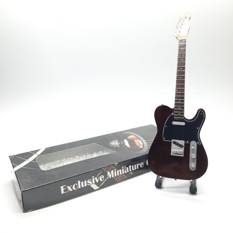 Miniature Guitar fender telecaster BROWN Wall Hanging Display Shelf ...