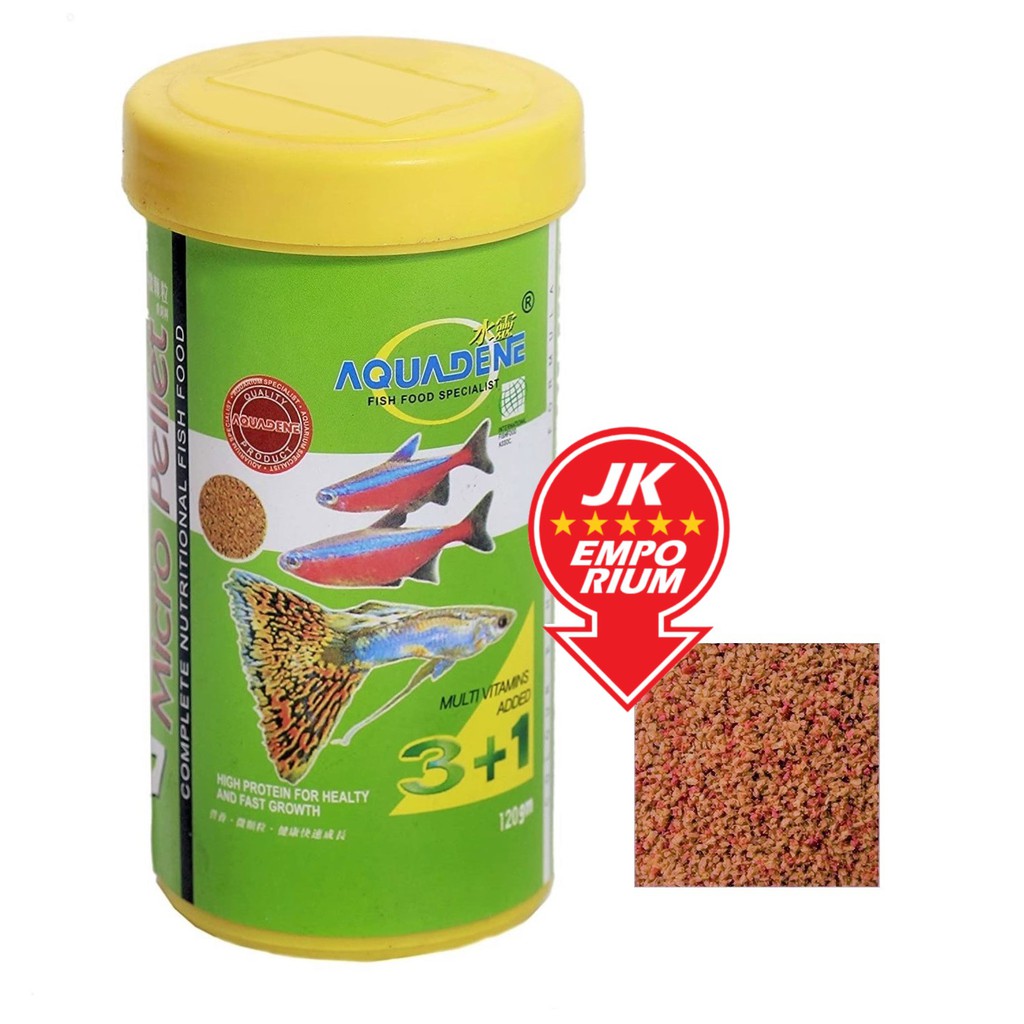 Aquadene Micro Pellet 60g 120g Aquadine Pellets Guppy Small Fish Food ...