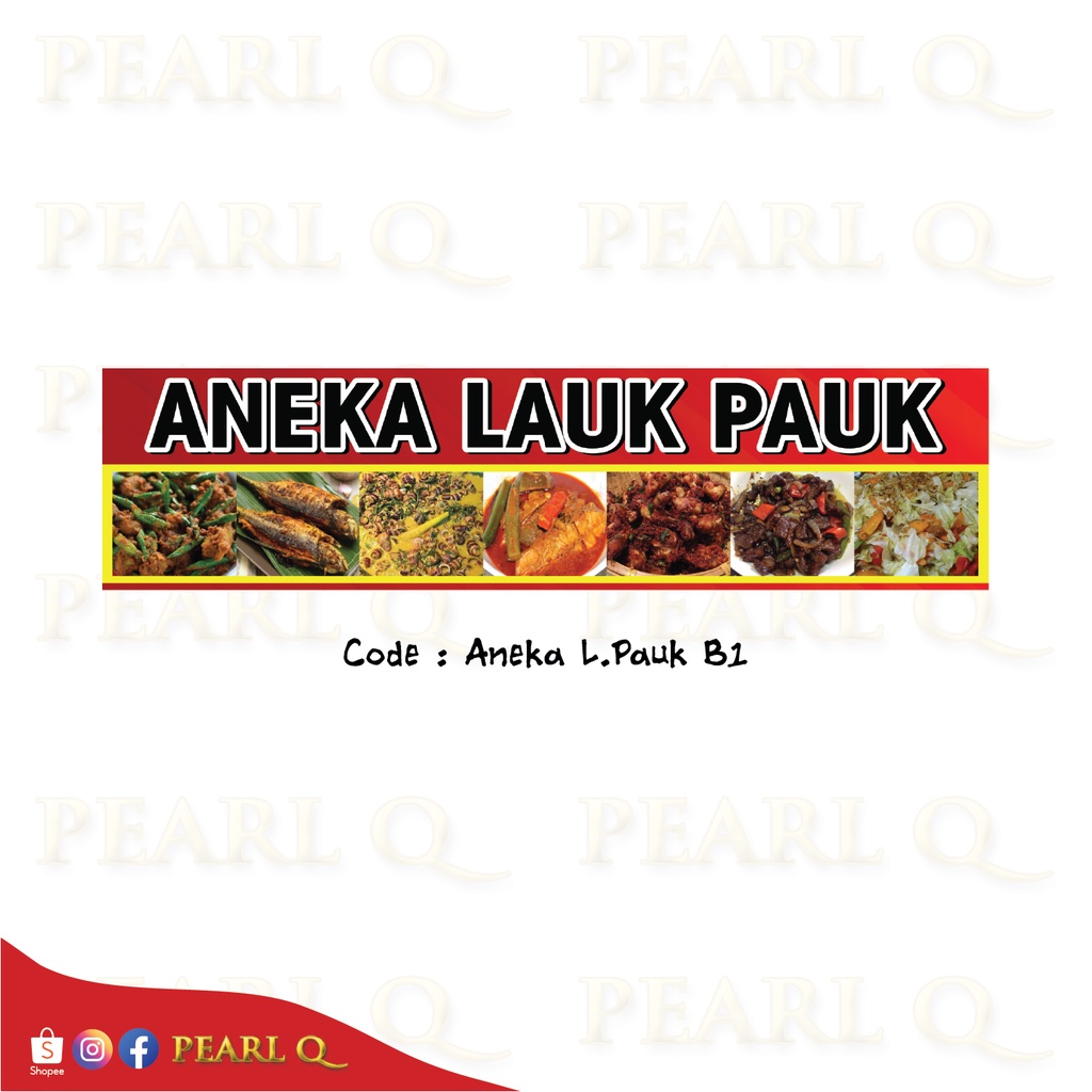 Banner Gerai Makanan Aneka Lauk Pauk Bunting Nasi Campur Nasi Lemak ...