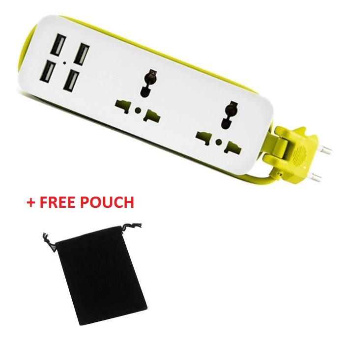 2 Pin Extension Socket with 4 USB Ports & 2 Universal Sockets (FREE ...