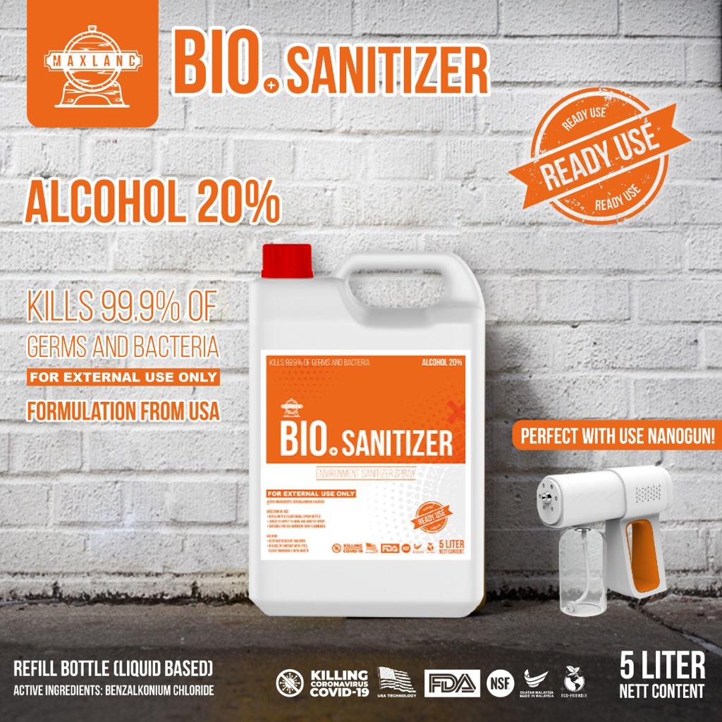 🔥READY STOCK🔥 BIO SANITIZER 🔥(ALCOHOL 20%) CITRUS SCENT SURFACE ...