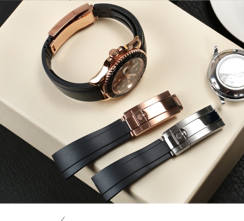 Adapted For Rolex Silicone Strap 20mm 21mm Silicone Watch Band fo Rolex ...