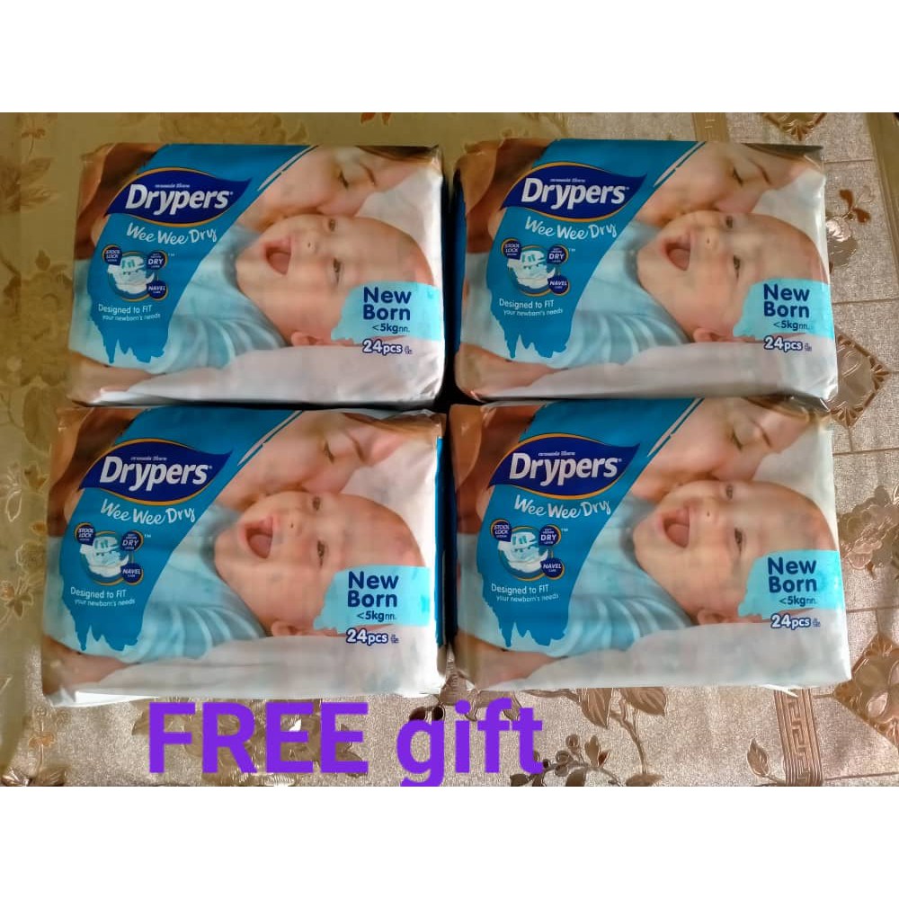 Drypers Newborn 4 Packs ( Travel Pack ) - MURAH | Shopee Malaysia