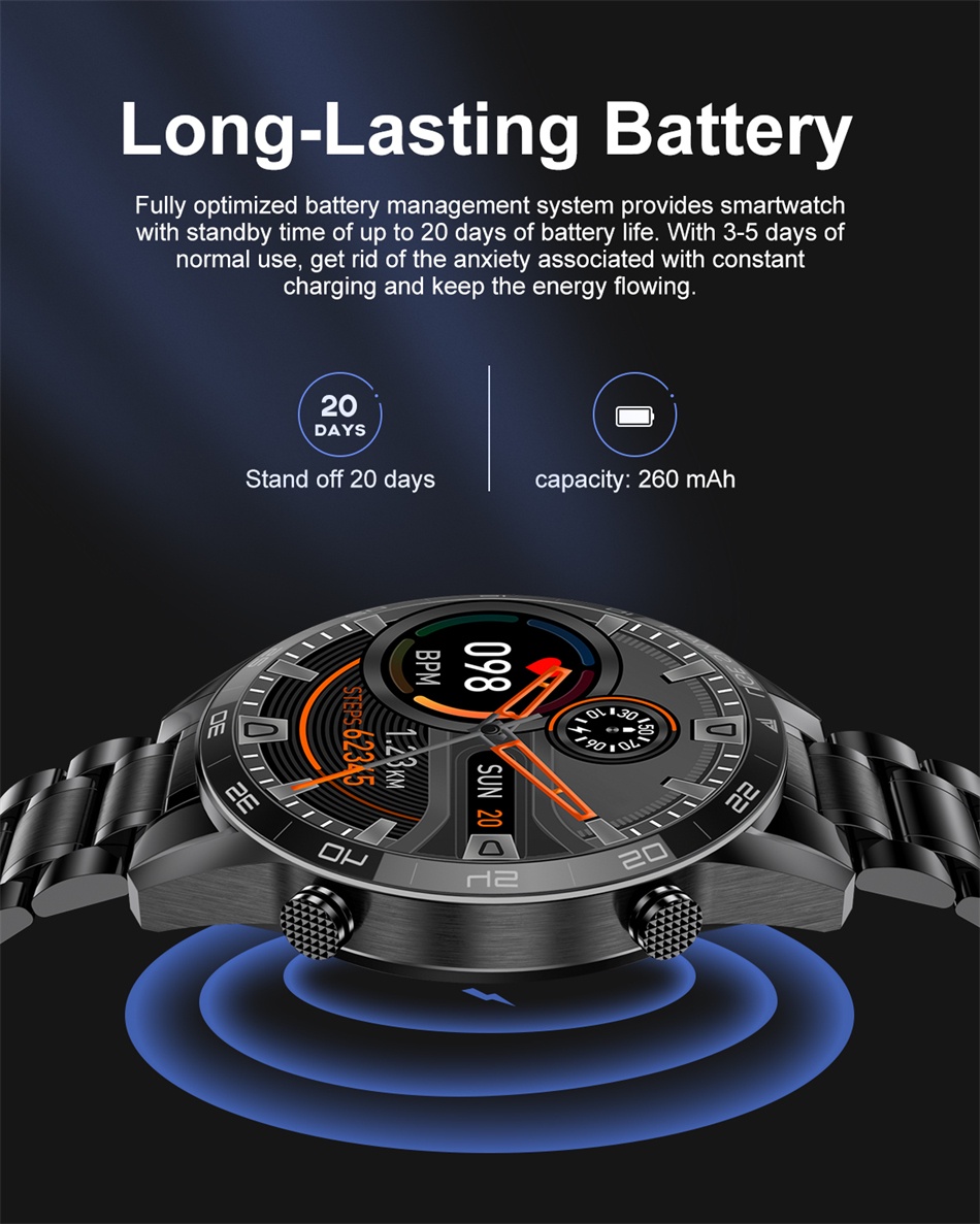 LIGE original Smart Watch Men Full Touch Screen Sports Fitness Watch ...