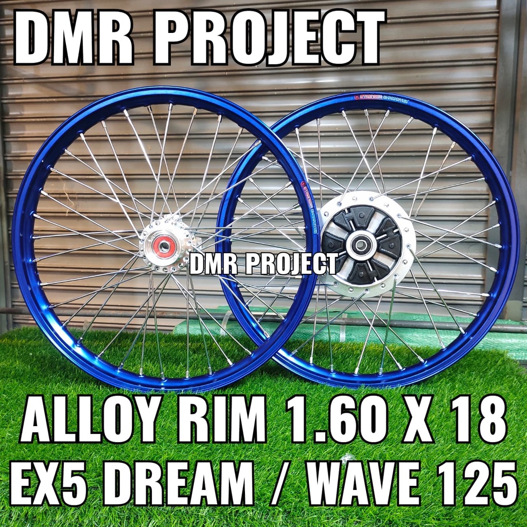 [1.60x18 Hub Mini] ALLOY RIM EX5 DREAM/W125 (DISC) FALCON COMPLATE SET ...