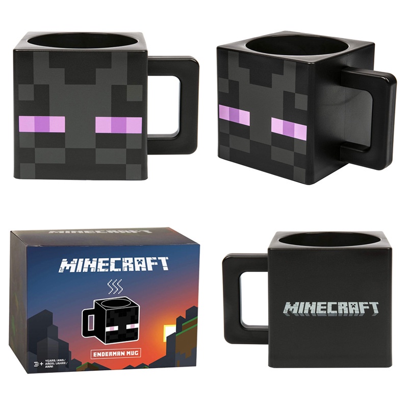 Minecraft Mugs Steve Ghast Enderman Creeper TNT Square HOBBY Game Plastic Water Cup Gift ...