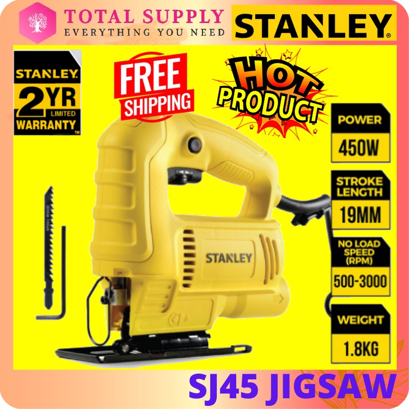 SJ45 STANLEY CORDED JIGSAW 450W 500-3000RPM JIG SAW WOOD CUTTING ...