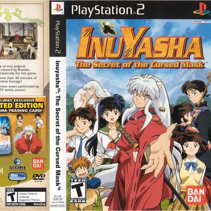 Ps2 Game Cassette DVD Inuyasha the Secret of the Cursed Mask | Shopee ...