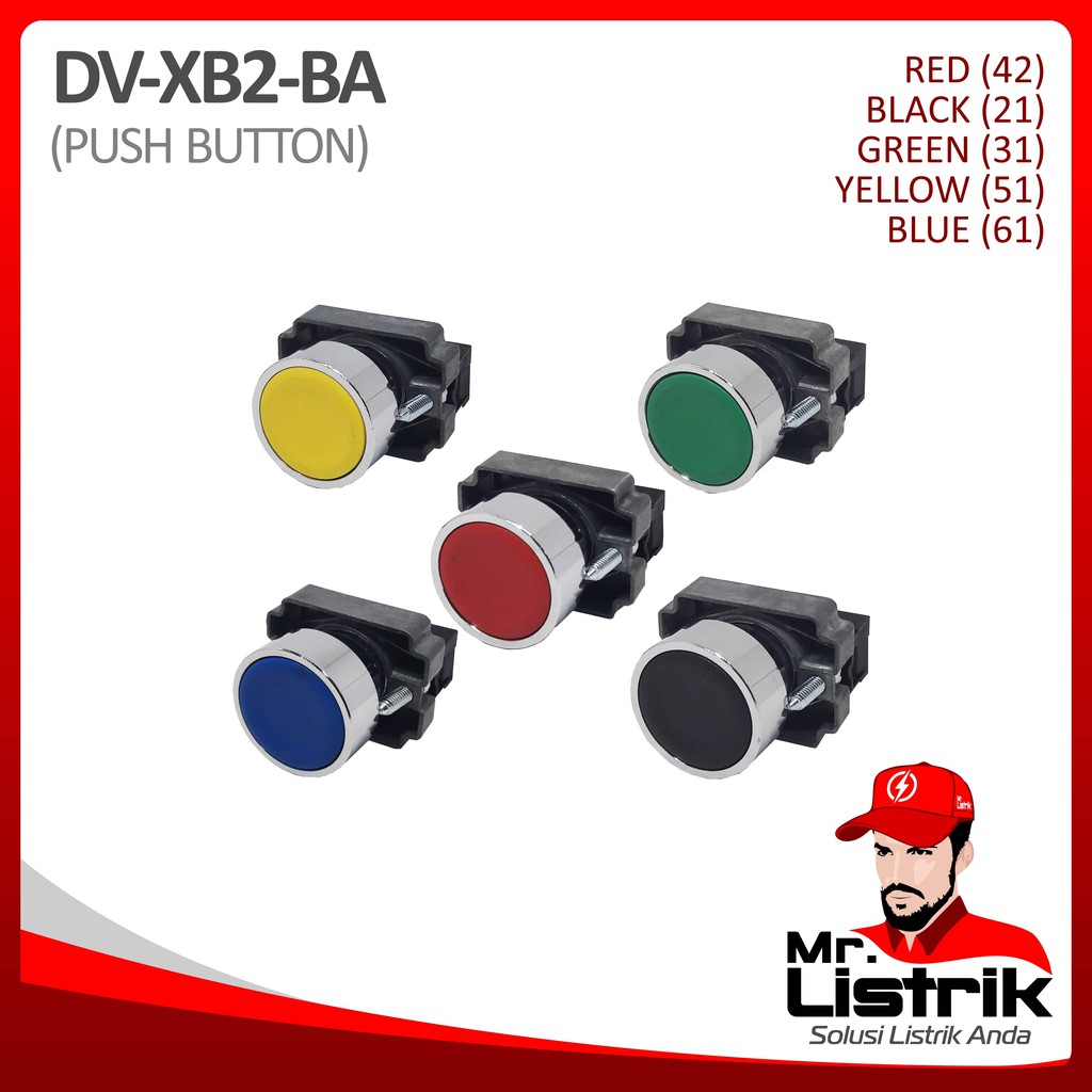 Push BUTTON PLASTIC 22MM / XB2-BA | Shopee Malaysia