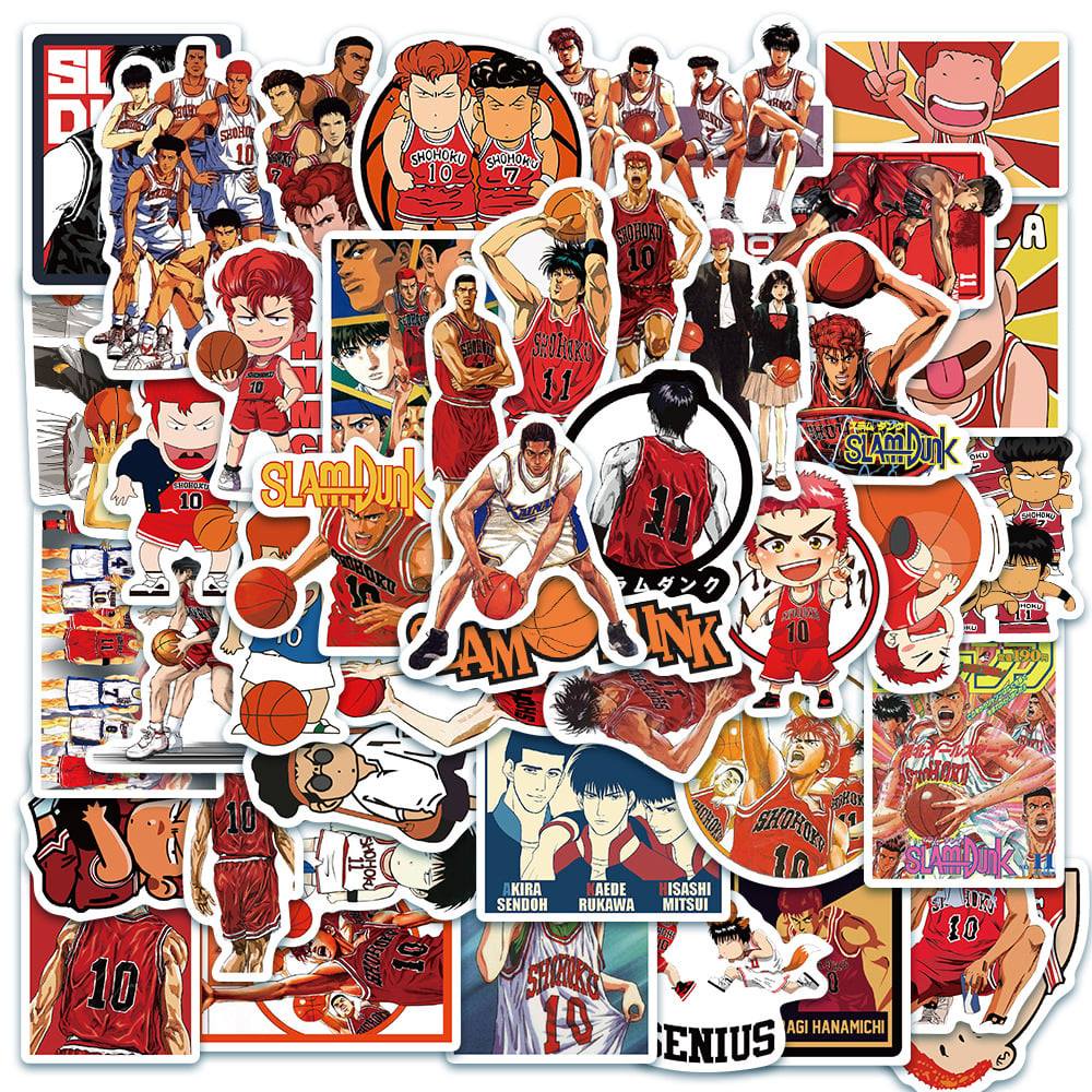 Collection of 50 waterproof anime stickers Slam Dunk | Shopee Malaysia