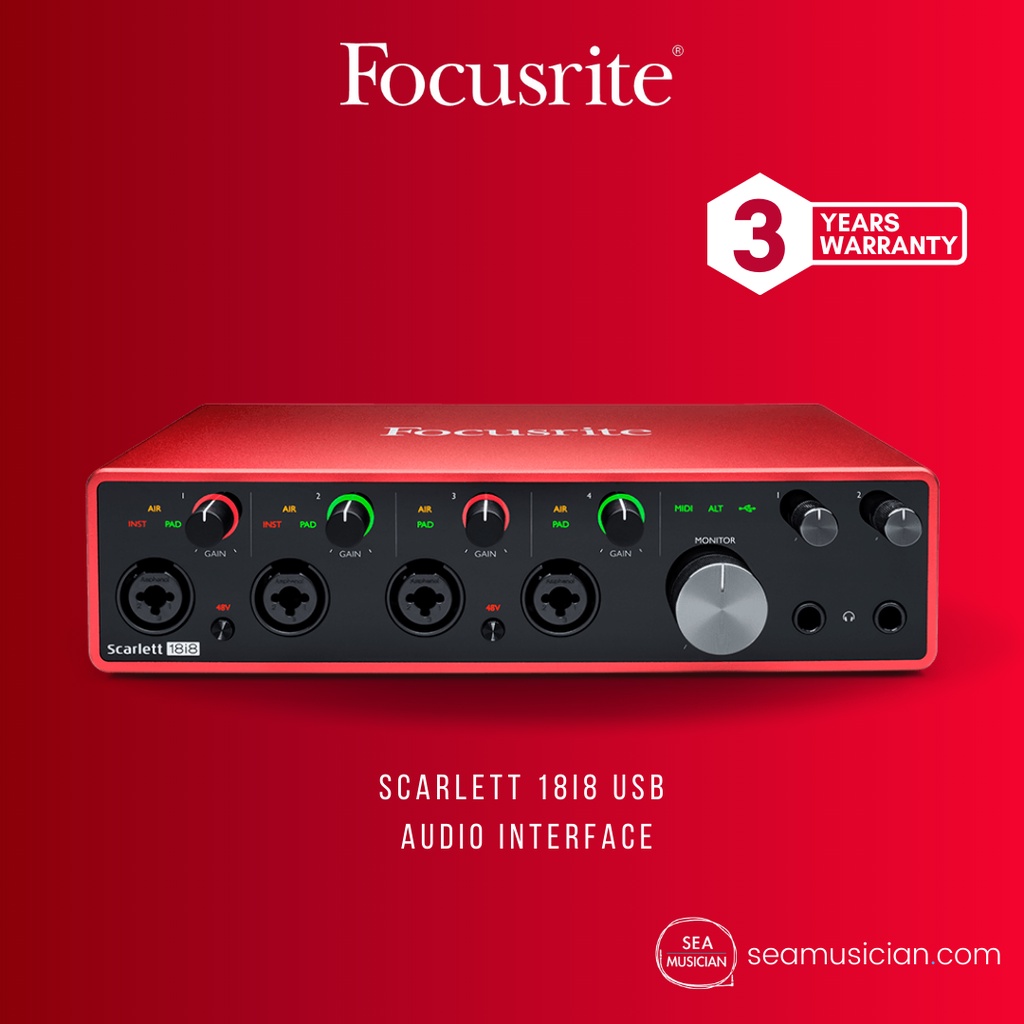 FOCUSRITE SCARLETT 18I8 USB AUDIO INTERFACE (3RD GENERATION) (RECORDING ...