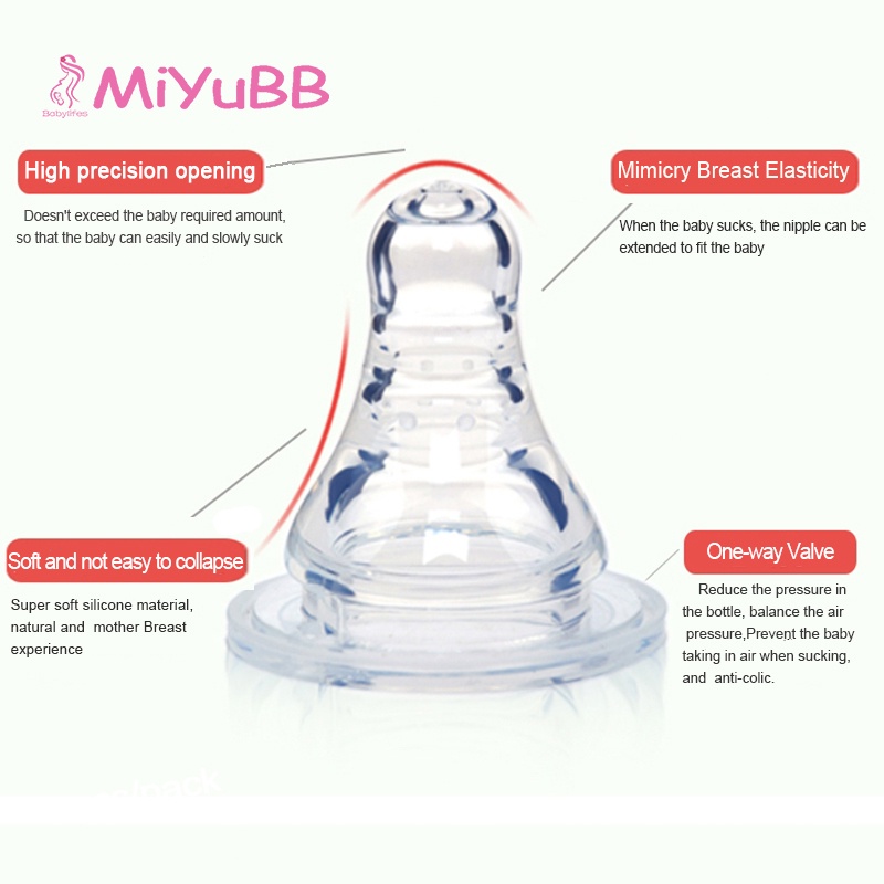 Baby Pacifier Slim Neck Nipple Baby Food Grade Silicone Soft Teat ...