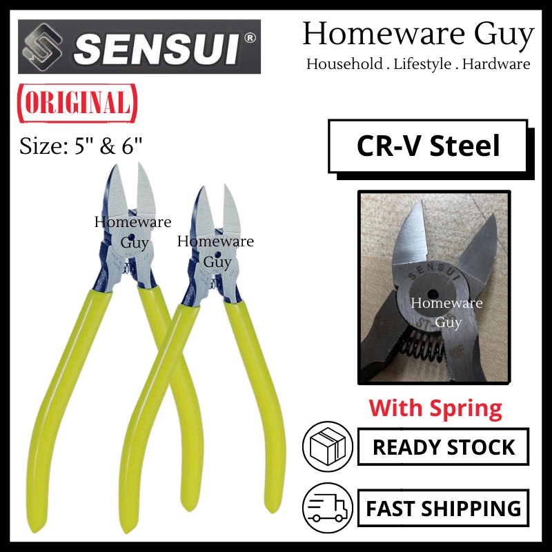 (SENSUI Premium 5''/6'') Wire Cutter Plastic Cutter Diagonal Side ...