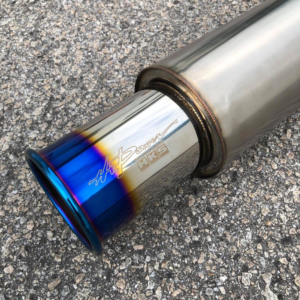 HKS HI-POWER TURBO MUFLER TITANIUM COLOR [#READY STOCK][100% Original ...