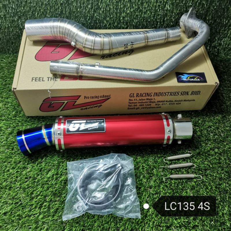 GL RACING TURBO Z DRAG EXHAUST PIPE 28MM YAMAHA LC135 4S & 5S | Shopee Malaysia