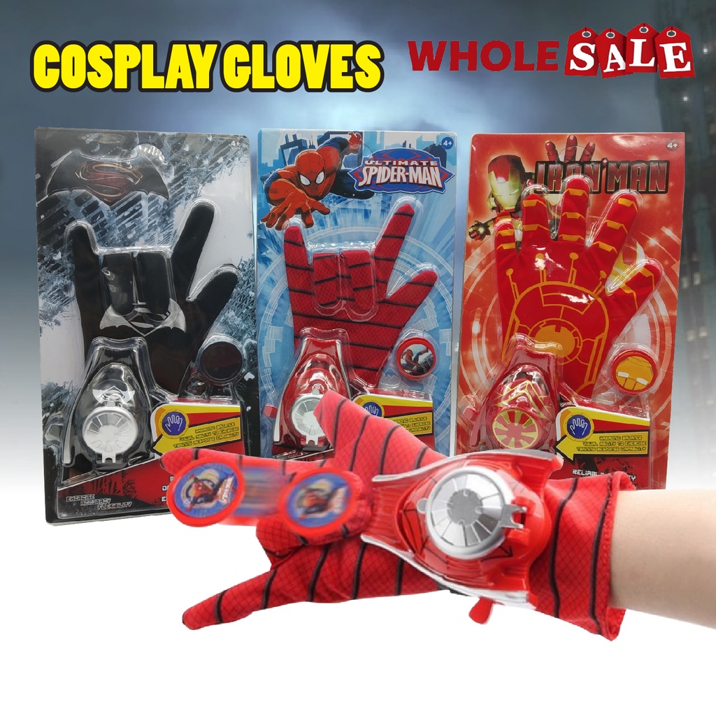 Superheroes Glove Launcher Toys Disc Shooter Wrist Blaster Transmitter ...