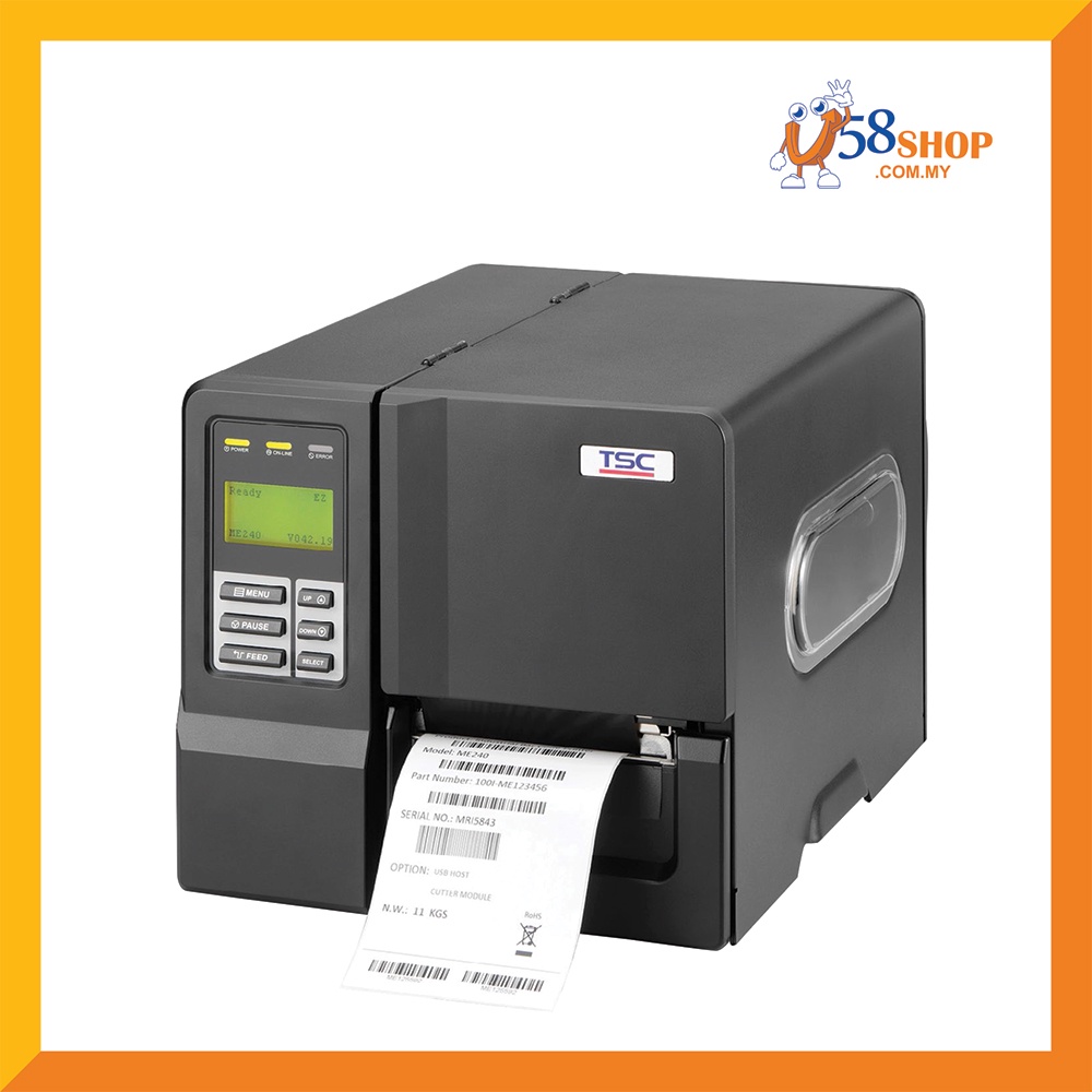 TSC ME240 BARCODE PRINTER LABEL STICKER PRINTER BARCODE THERMAL TARANSFER & DIRECT THERMAL ...