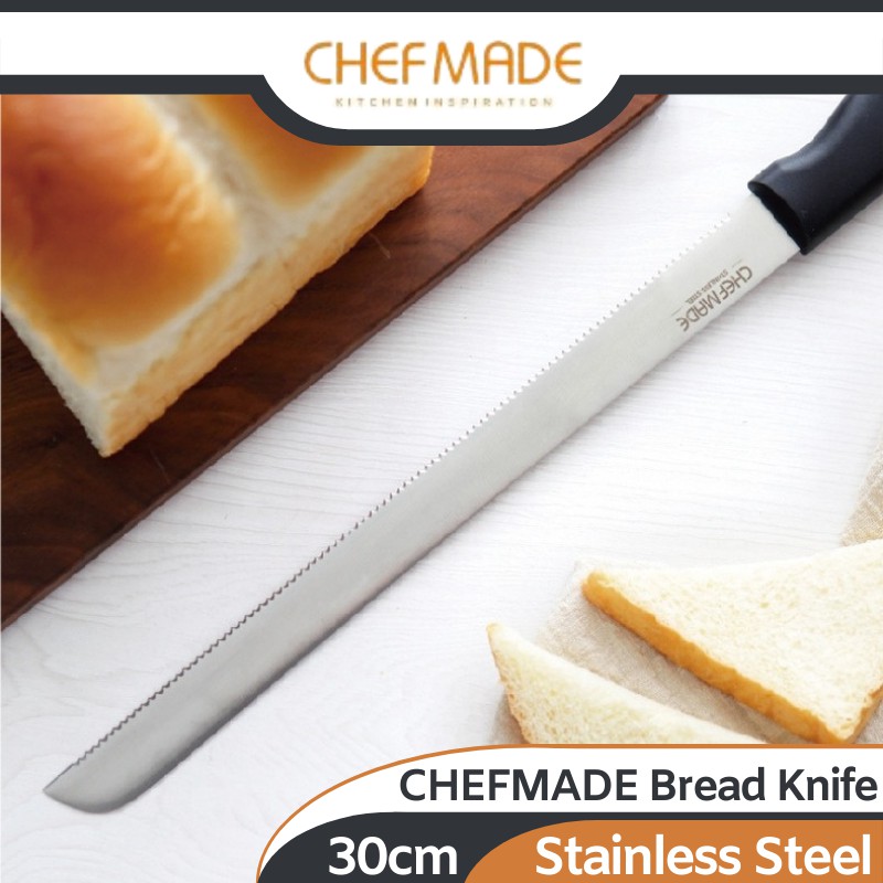 Chefmade 12 inch Bread Professional Serrated Knife Pisau bergerigi ...