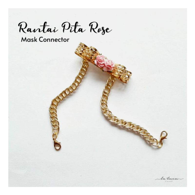 Mask Connector - Rose Ribbon Chain Mask Connector - Hijab Mask ...