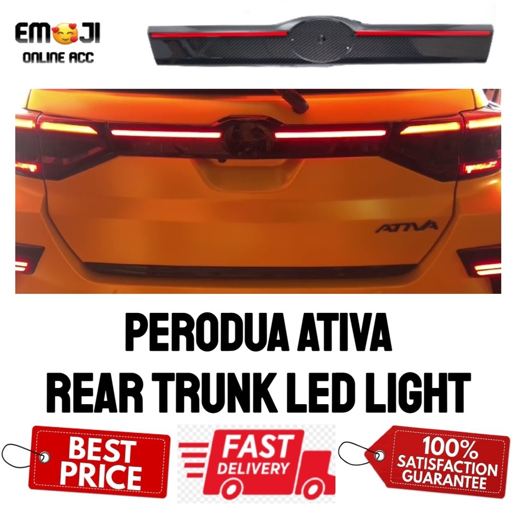 PERODUA ATIVA LED REAR TAILGATE TRUNK GARNISH LED BRAKE LIGHT LIGHTS ...